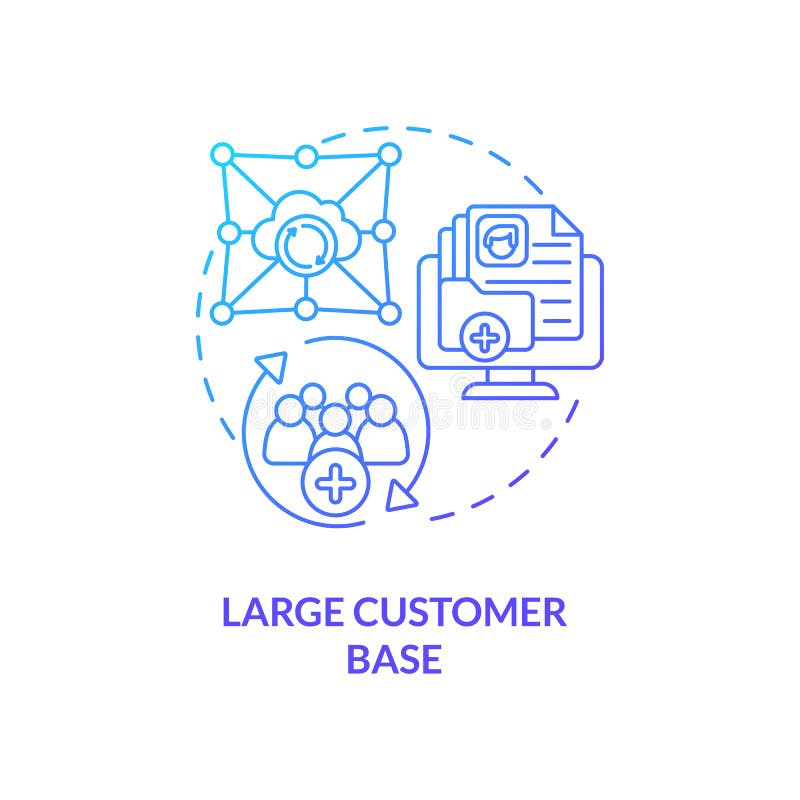 Large Customer Base Concept Icon Stock Vector - Illustration of network ...