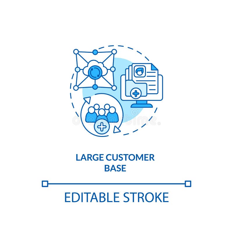 Customer Base Icon. Business Concept. Flat Design Stock Vector ...
