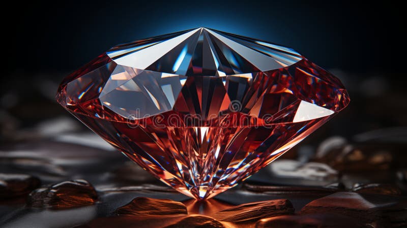 Large Cut Ruby. Precious Stone. Macro Photography Stock Illustration ...