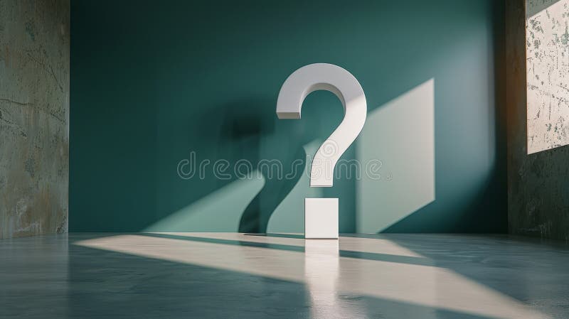 The Large 3D Question Mark.AI Generated Image Stock Photo - Image of ...
