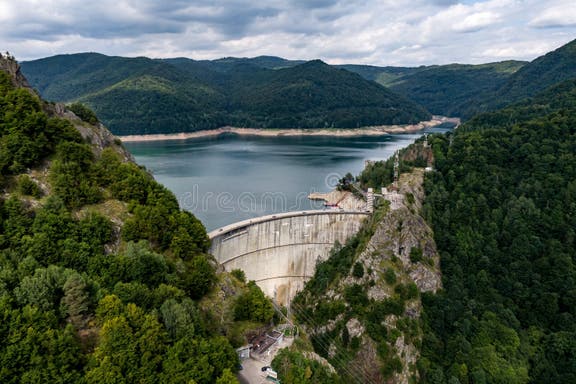 Large Dam, View from Above, from the Quadrocopter Stock Image - Image ...