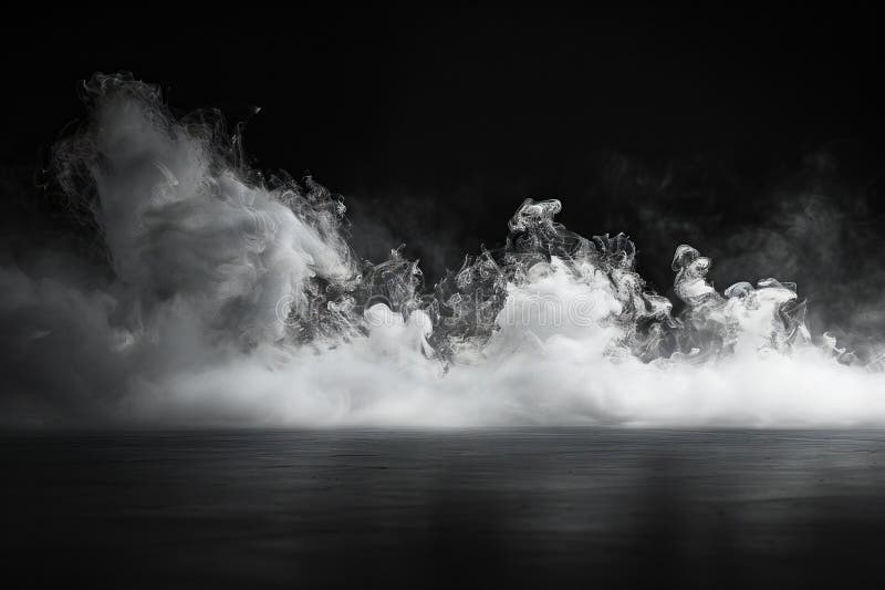 A Large Dark Background with White Smoke in the Bottom Left Corner of ...