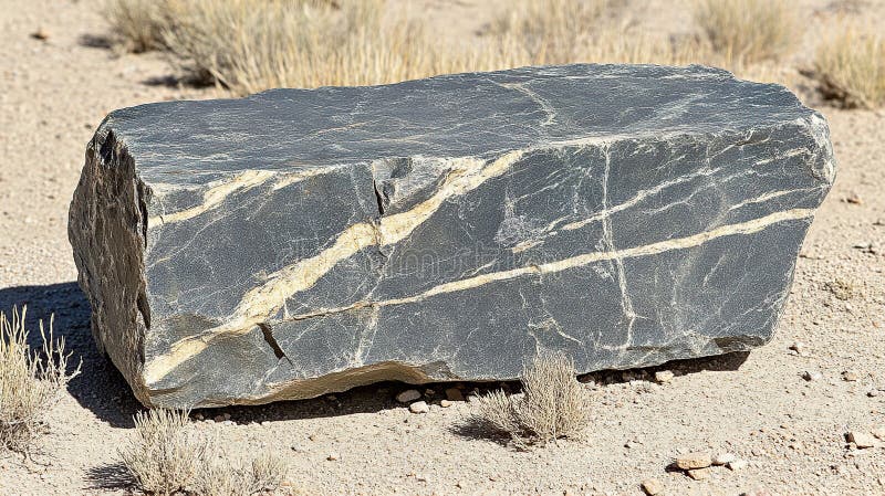 Large Dark Granite Boulder stock illustration. Illustration of geology ...