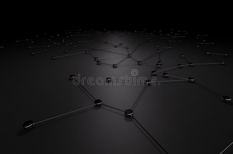 Dark Network stock vector. Illustration of cyan, network - 27342380