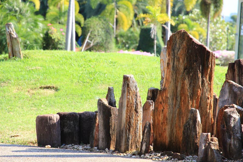 Large Decorative Stone at the Park it Beautiful and Natural Stock Photo ...