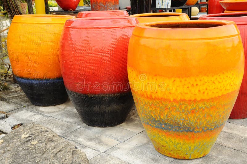 Large decorative vases stock photo. Image of yellow, decorative - 39644376
