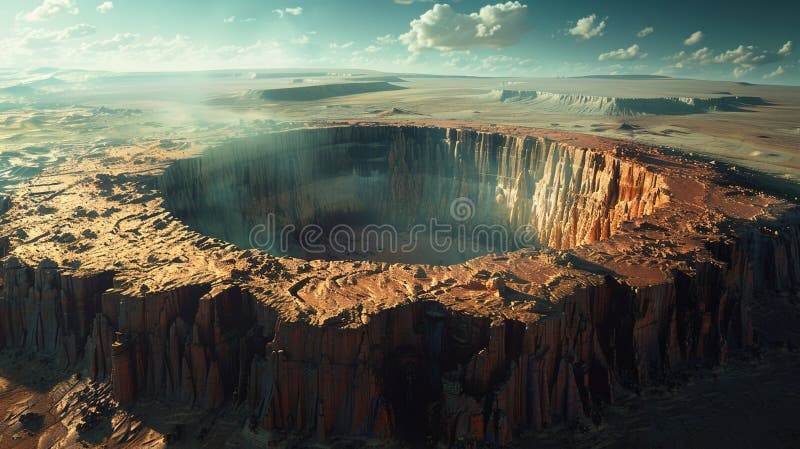 A Large, Deep Hole in the Ground with a Lot of Rocks Surrounding it ...