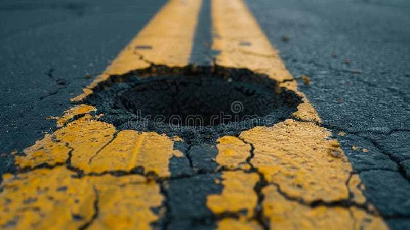 Large Deep Pothole an Example of Poor Road Maintenance Due To Reducing ...