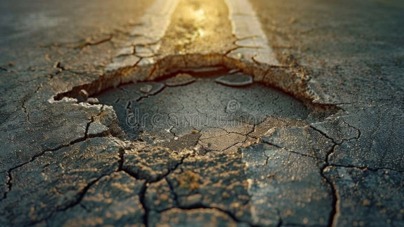 Large Deep Pothole an Example of Poor Road Maintenance Due To Reducing ...