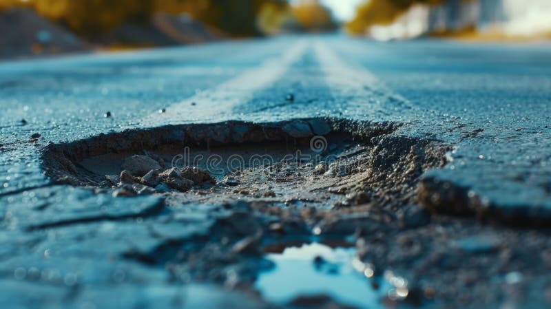 Large Deep Pothole an Example of Poor Road Maintenance Due To Reducing ...