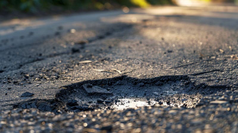 Large Deep Pothole an Example of Poor Road Maintenance Due To Reducing ...