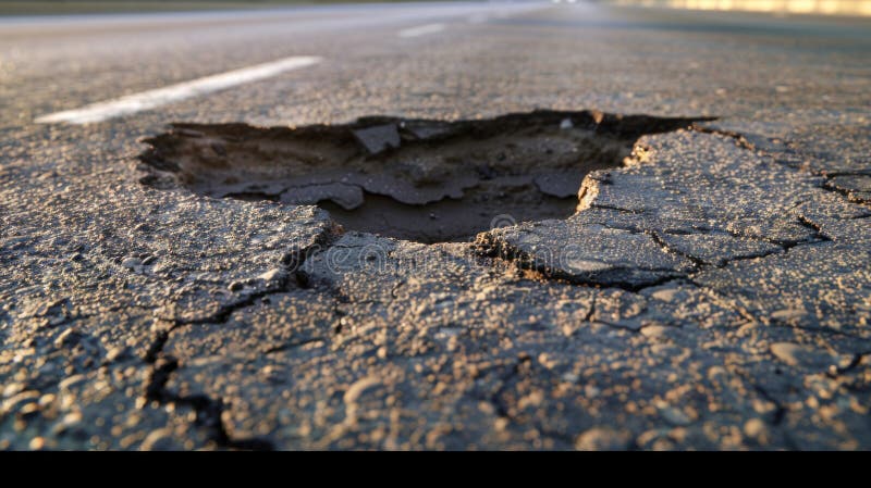 Large Deep Pothole an Example of Poor Road Maintenance Due To Reducing ...