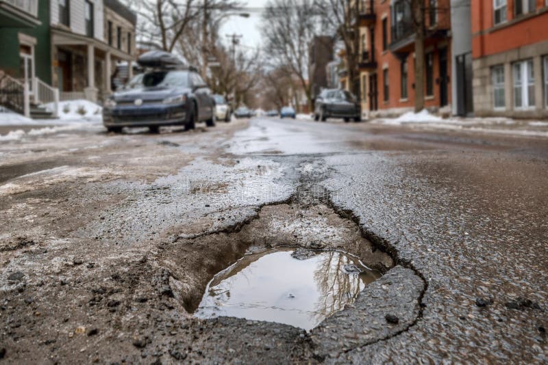 Pothole stock image. Image of broken, construction, cracked - 24422387