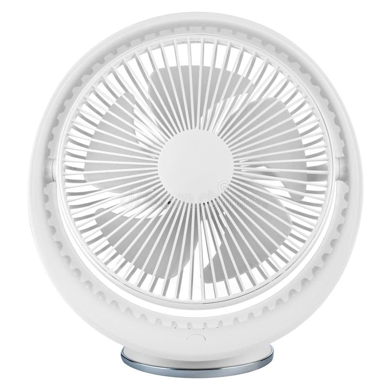 Large Desktop Fan with USB Input Isolated on a White Background Stock ...