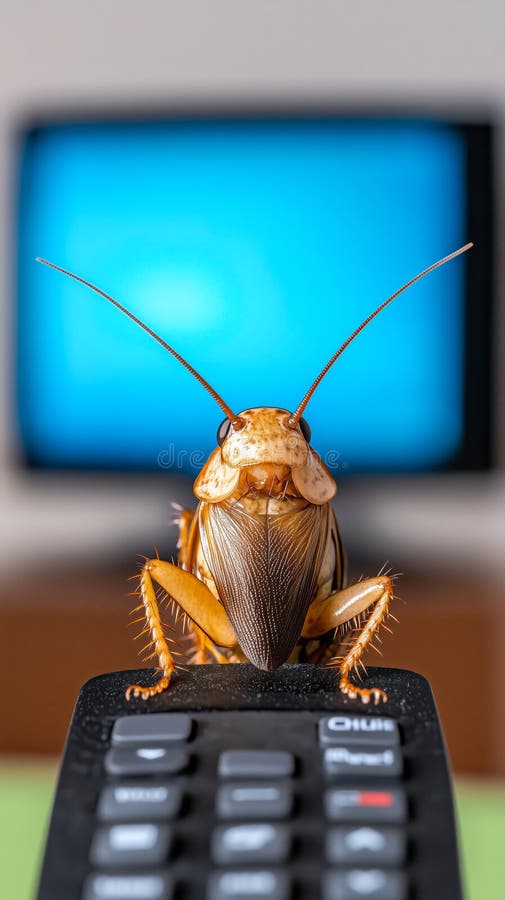 Cockroach on Remote Control Stock Image - Image of antennae, detail ...