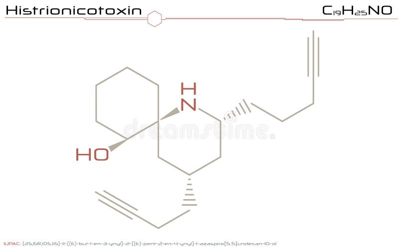 Molecule of Histrionicotoxin Stock Vector - Illustration of atoms ...
