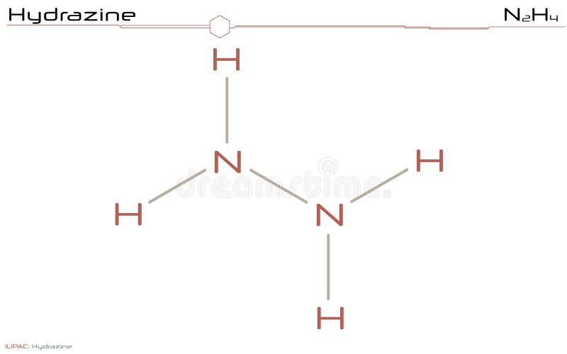Molecule of Hydrazine stock vector. Illustration of hydrogen - 122197997
