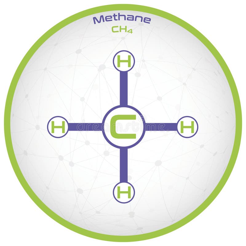 Infographic of the Molecule of Methane Stock Vector - Illustration of ...