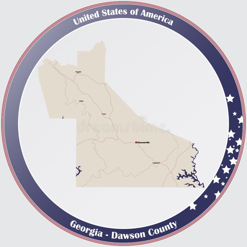 Map of Dawson County in Texas Stock Vector - Illustration of white ...