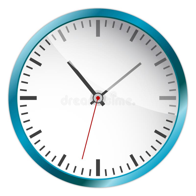 Blue vector clock stock vector. Illustration of modern - 99837870