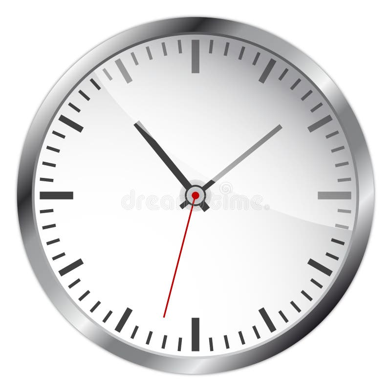 Silver vector clock stock vector. Illustration of clock - 99837566