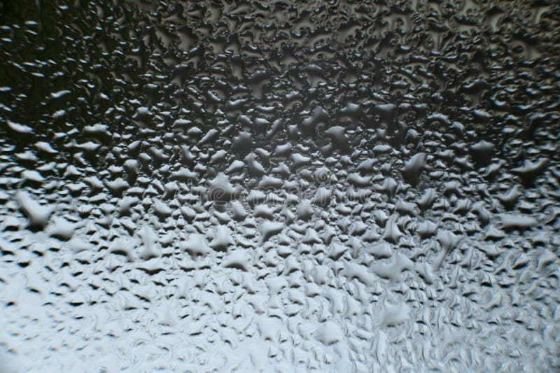 Large Dew Drops on the Window after Condensation Has Settled on the ...