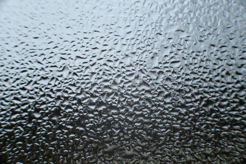 Large Dew Drops on the Window after Condensation Has Settled on the ...