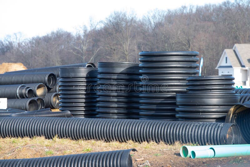 Large Diameter Black Polypropylene Pipes for Laying Communications ...