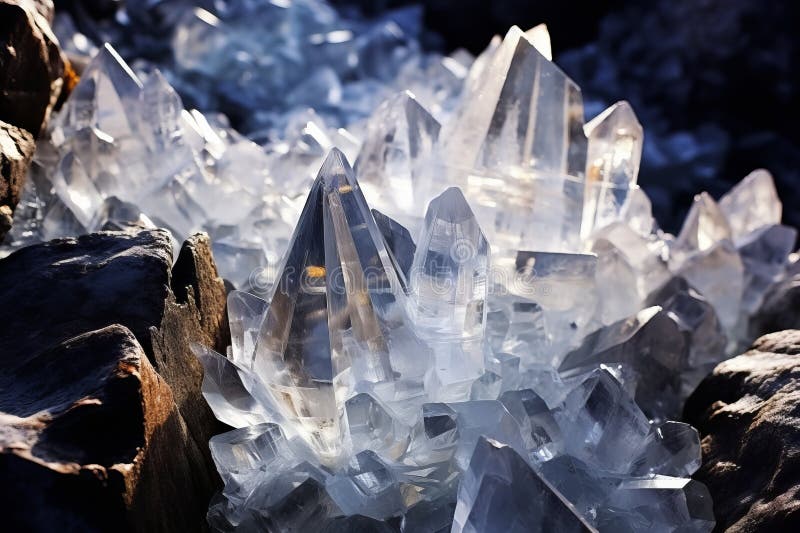 Large Diamond Crystals in a Gigantic Quarry Stock Image - Image of ...