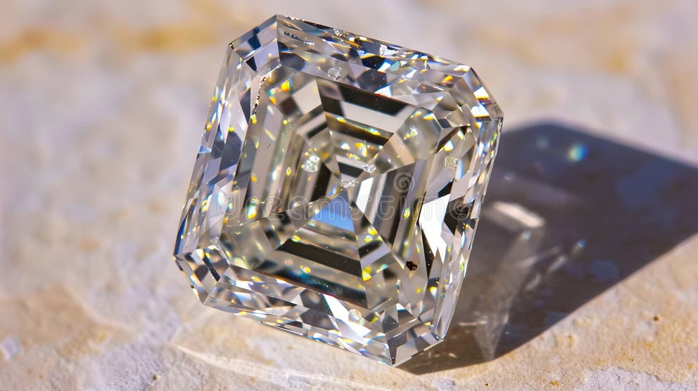 A Large Diamond with a Cut on it Stock Photo - Image of generated ...
