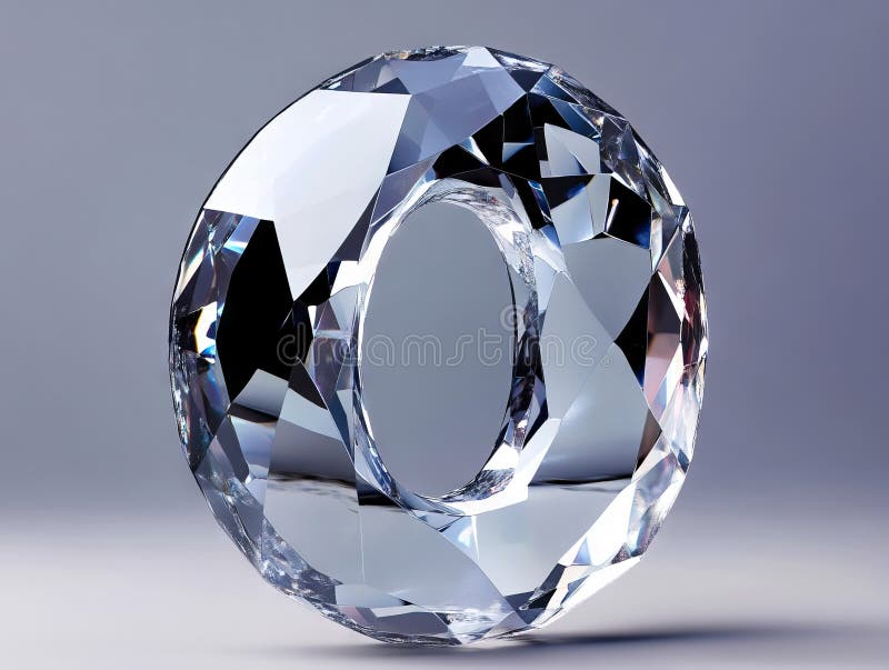 A Large Diamond with the Number 0 on it Stock Image - Image of object ...