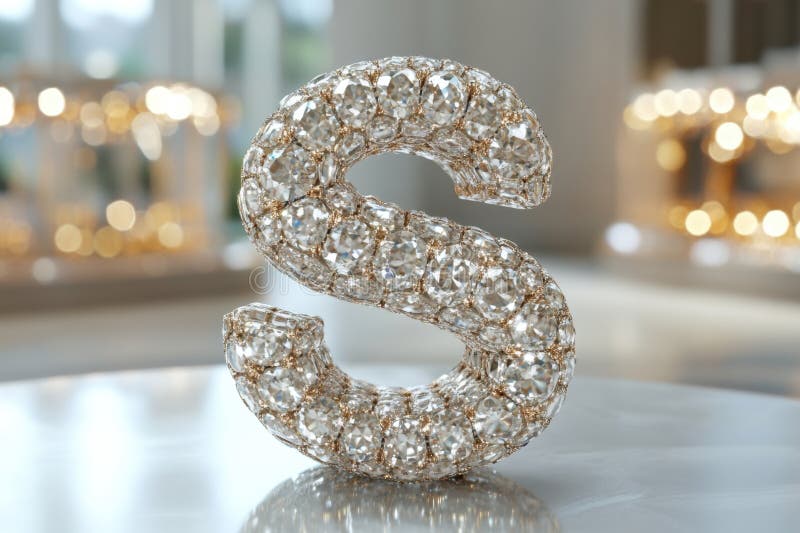 A Large Diamond Shaped Letter S is Displayed on a White Background ...