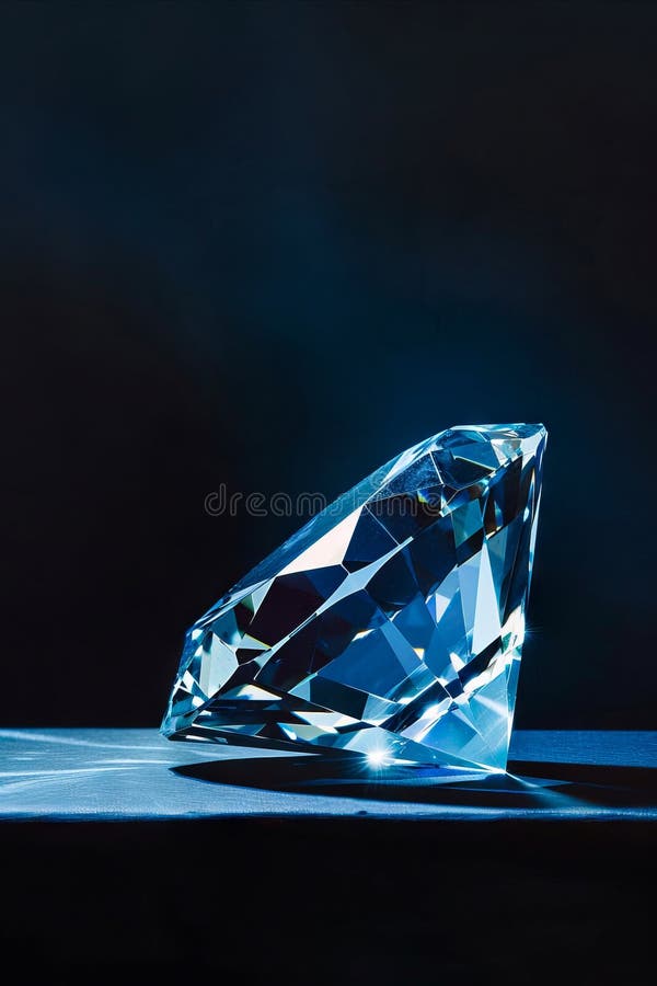 A Large Diamond is Sitting on a Table Stock Image - Image of surface ...