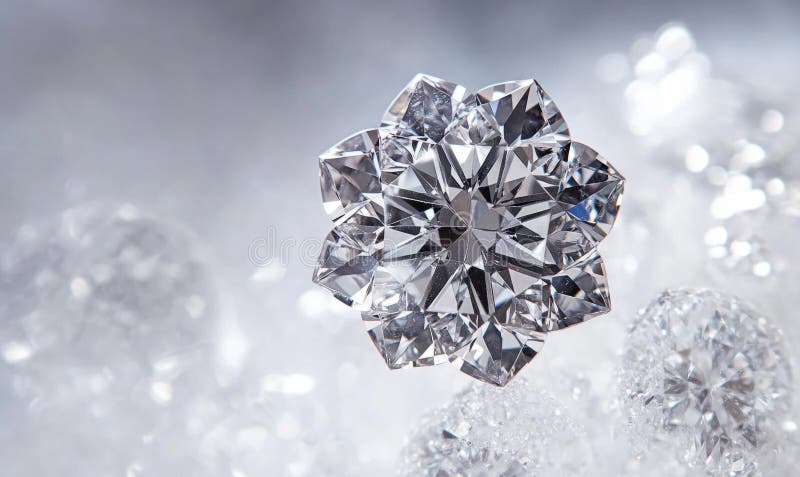 A Large Diamond is Surrounded by Smaller Diamonds Stock Illustration ...