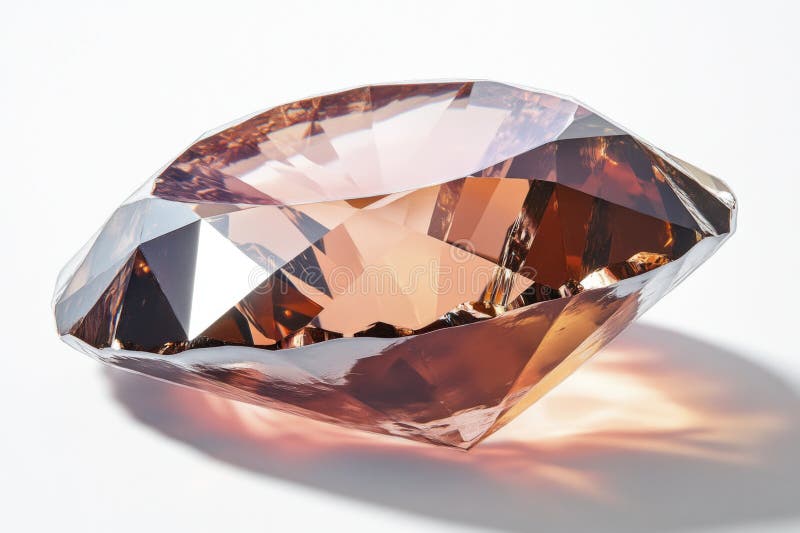 Large Diamond on White Surface Stock Photo - Image of diamond, solitary ...
