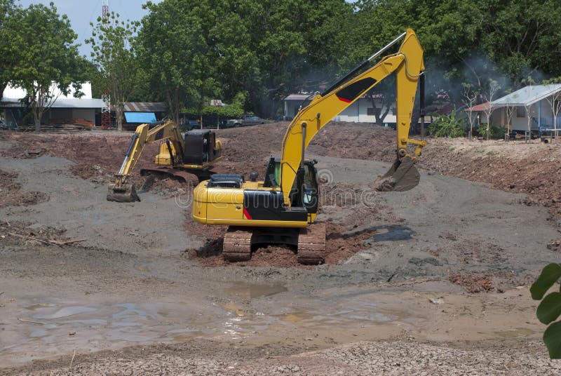 A large digger in Thailand editorial photo. Image of machine - 91950976
