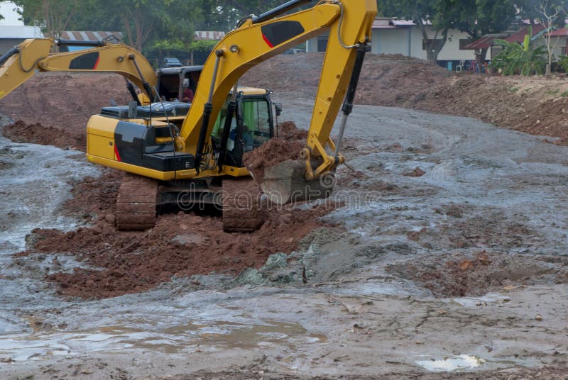 A large digger in Thailand editorial image. Image of machinery - 91952550