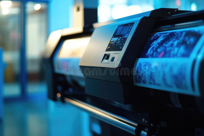 A Large Digital Printer is Showcased in a Room Stock Photo - Image of ...