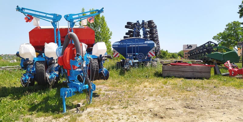 Large Disc Plough, Towing for Tractors To Plow Fields Stock Image ...