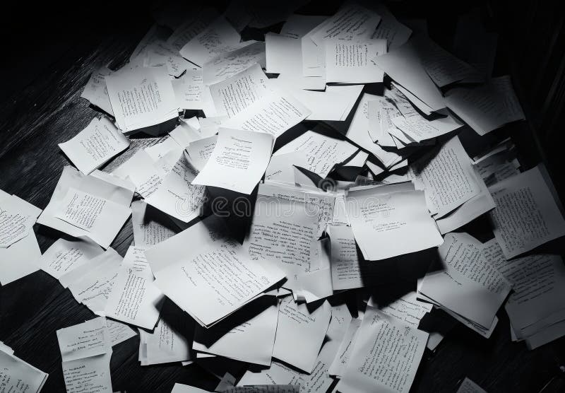 A Large, Disorganized Pile of Papers is Currently Laying on the Ground ...