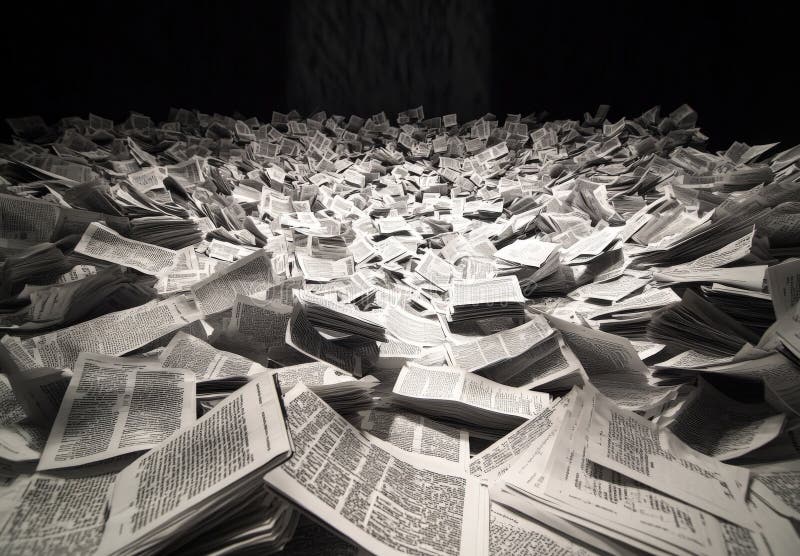 A Large, Disorganized Pile of Papers is Currently Laying on the Ground ...