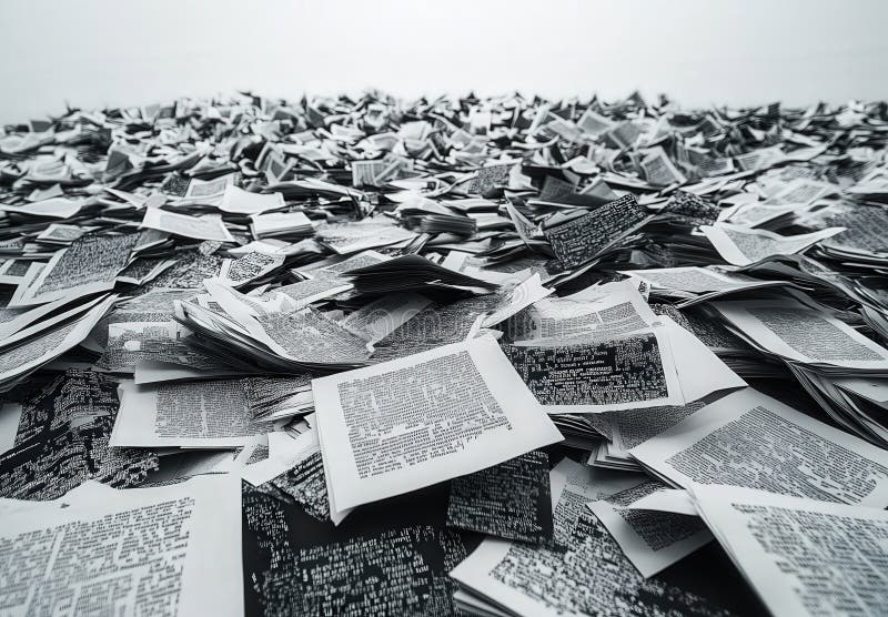 A Large, Disorganized Pile of Papers is Currently Laying on the Ground ...