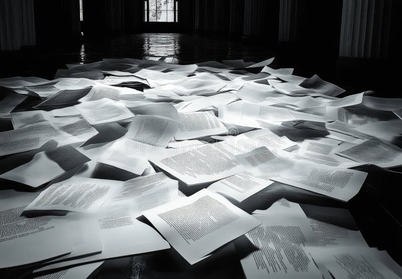 A Large, Disorganized Pile of Papers is Currently Laying on the Ground ...