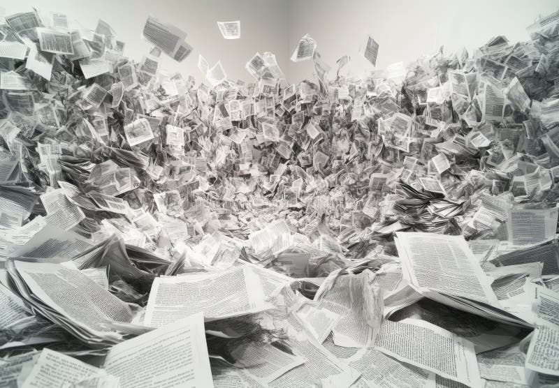 A Large, Disorganized Pile of Papers is Currently Laying on the Ground ...