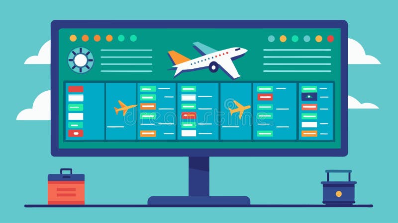 A Large Display Board Showcases Incoming and Outgoing Flights Giving ...