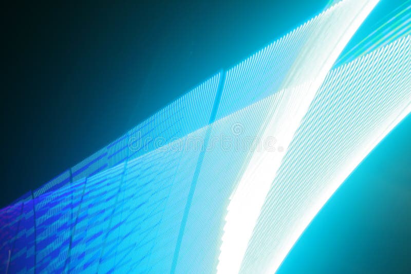 Large Display Featuring a Pattern of Blue Lights Radiating Outward ...