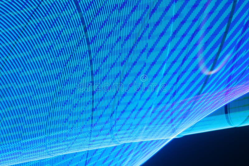 Large Display Featuring a Pattern of Blue Lights Radiating Outward ...