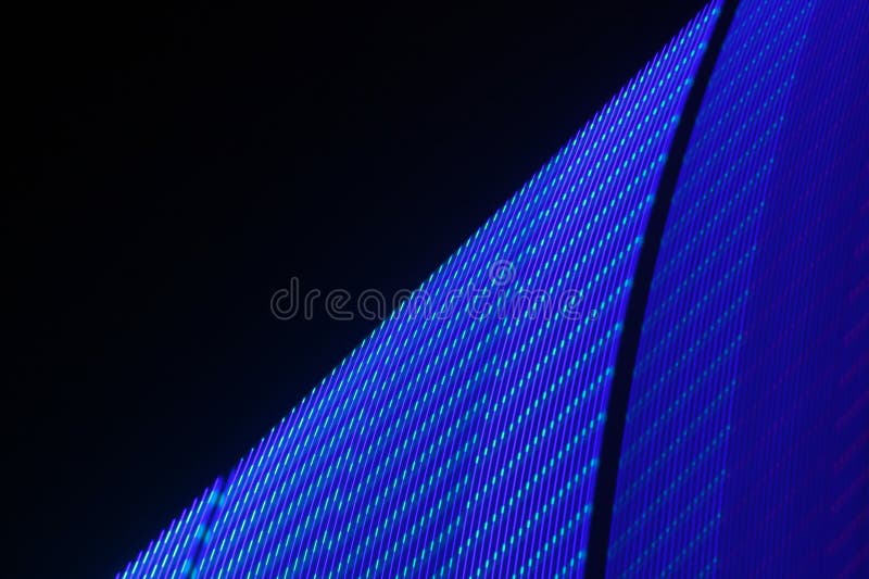 Large Display Featuring a Pattern of Blue Lights Radiating Outward ...