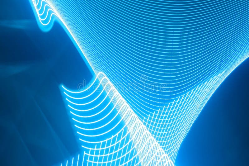 Large Display Featuring a Pattern of Blue Lights Radiating Outward ...