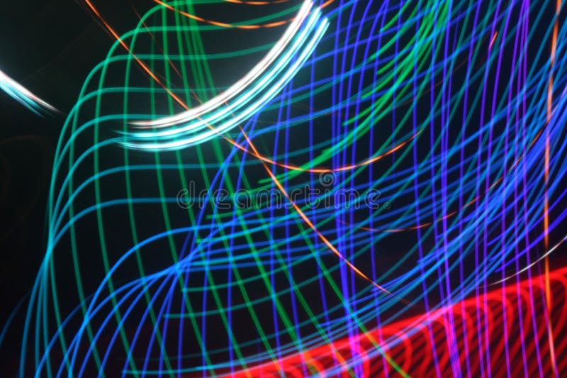 Large Display Featuring a Pattern of Colorful Lights Radiating Outward ...